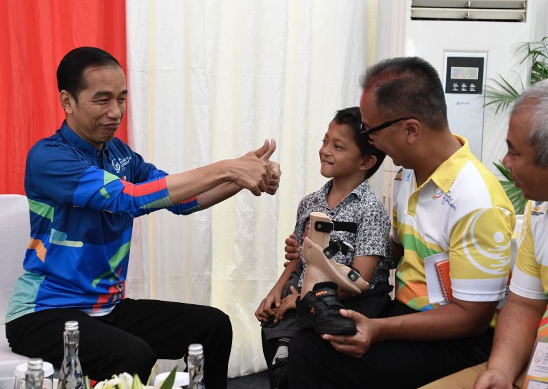 Presiden Jokowi dorong para difabel ukir prestasi Presiden Jokowi dorong para difabel ukir prestasi