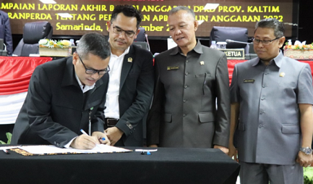 DPRD Kaltim sahkan Rancangan Perubahan APBD TA 2022